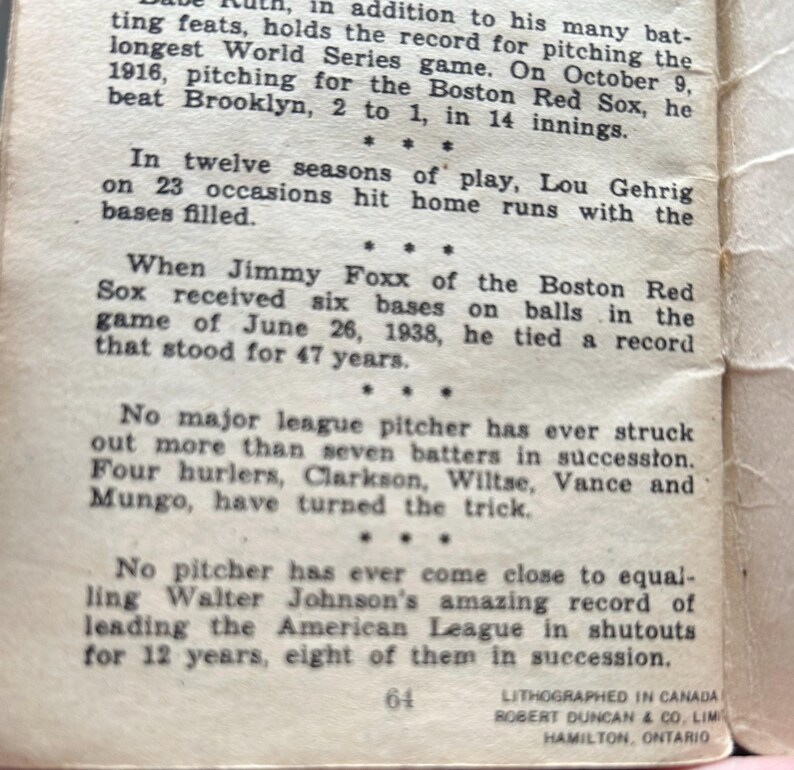 Vintage 1940s "what’s What in Baseball" by BILLY EVANS - Etsy