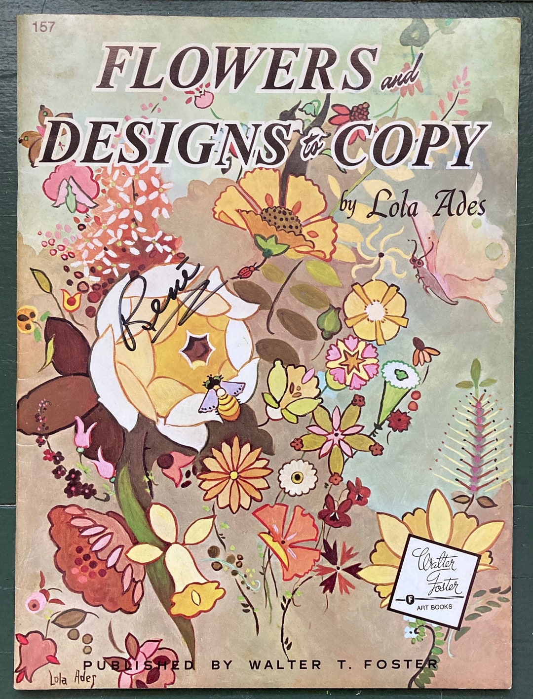Vintage 1986 Art Book by Lola Ades "flowers and DESIGNS to Copy" a Walter Foster Publication - Etsy