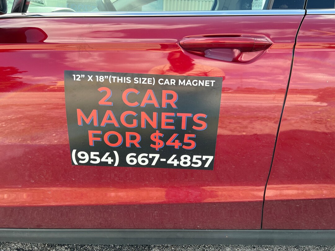 2 Car Magnets (12X18 Inches) Truck Magnets - Magnetic Signs - Etsy