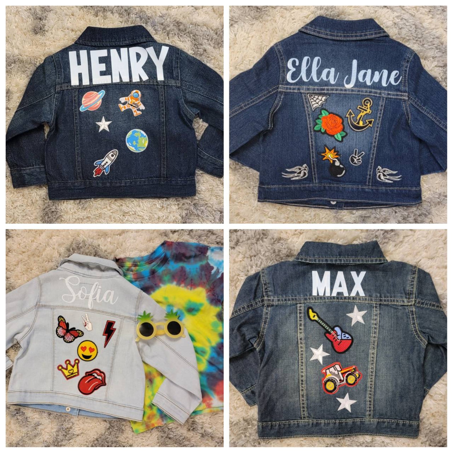 Personalized Baby Toddler Children Denim Jacket - Etsy