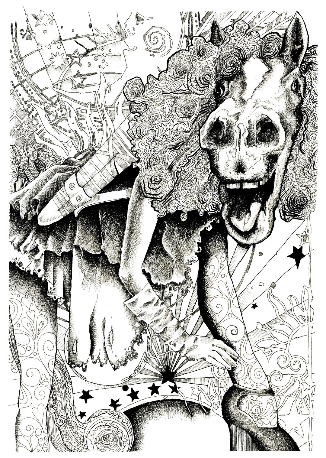 Sagittarius Horror-scope Illustration - Etsy