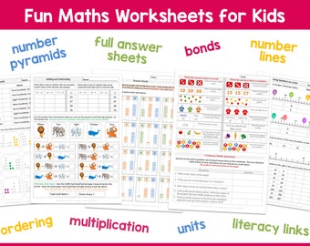 Number Bonds Worksheets - Etsy