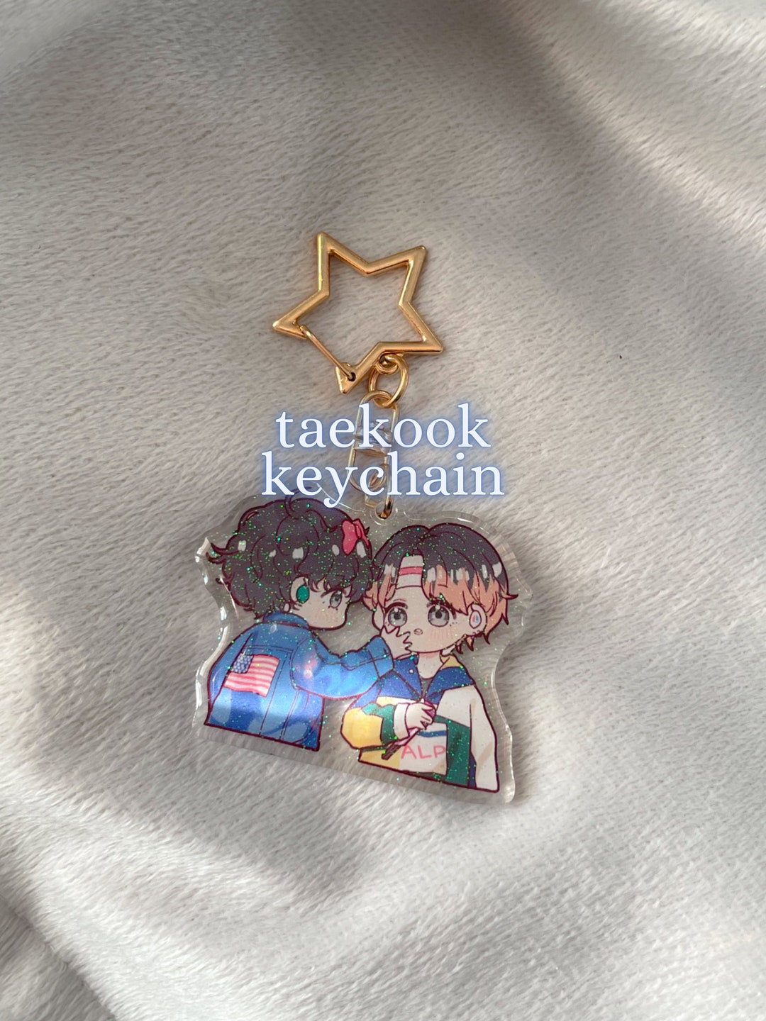 Taekook Glitter Keychain - Etsy