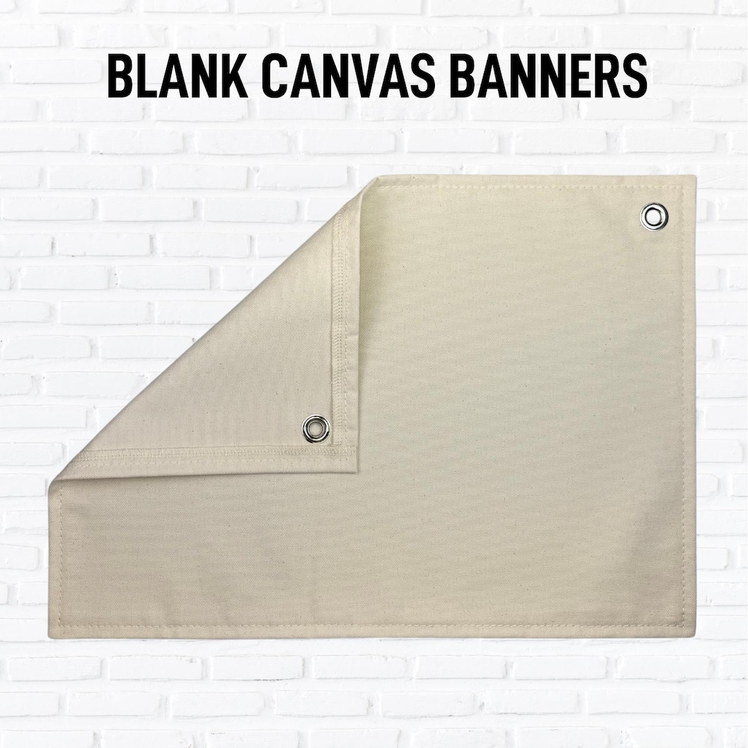 Blank Canvas Banner With Grommets, Canvas Hanging Banner Blank, Screen ...