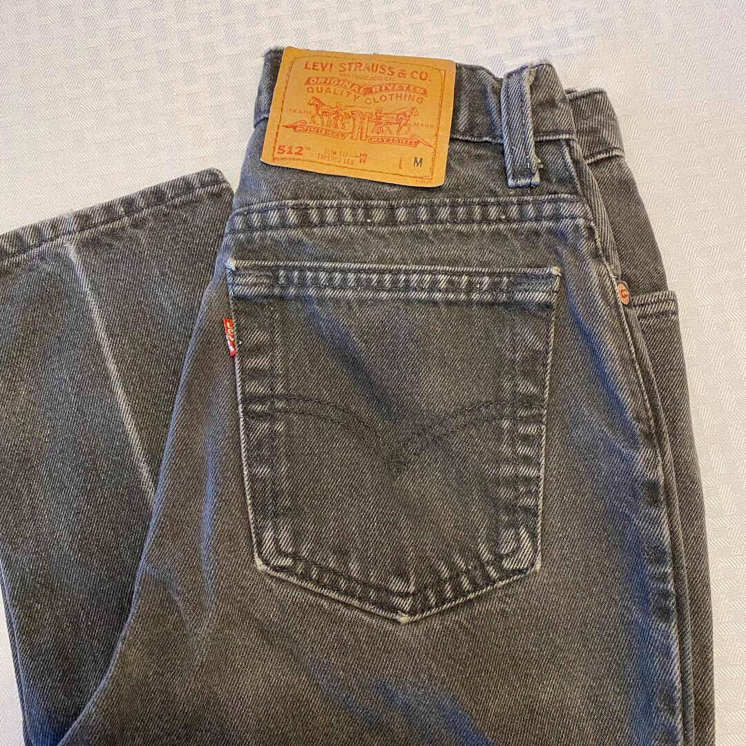 Vintage Levi’s 512 Jeans in Faded Black, Previously Worn, Soft ...