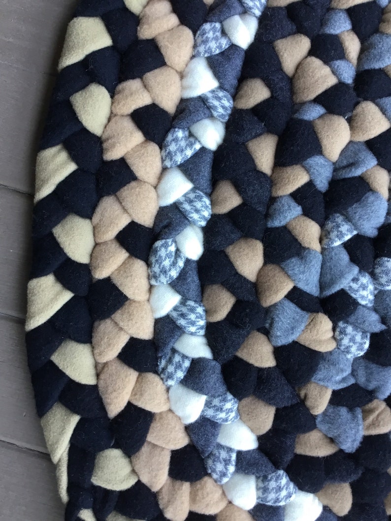 Hand Braided Wool Rug USA Materials - Etsy