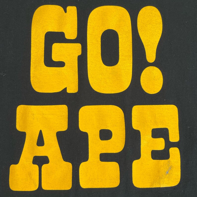 A Bathing Ape / Bape Go! Ape Screen Printed Short Sleeve T Shirt Nigo ...
