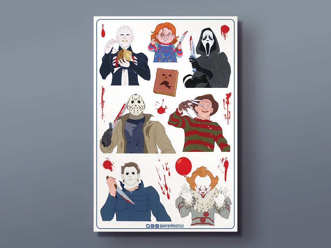 Stickersheet Horror Movie Slashers - Etsy