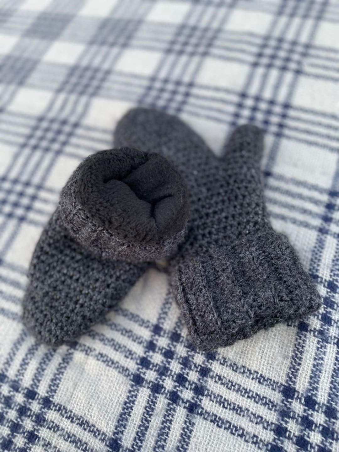 Fleece-lined Mittens- Insulated Gloves- Warm Winter Mittens- White ...
