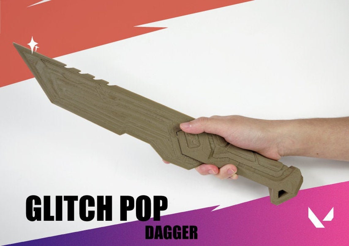 Glitchpop Dagger Valorant 3D Printed, Cosplay Replica - Etsy