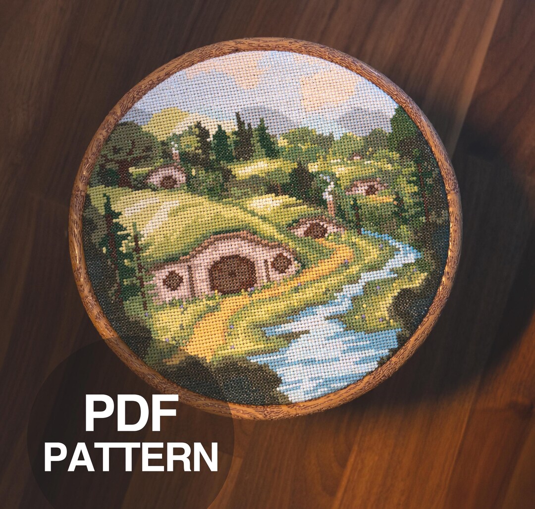 The Hobbit Shire Inspired Cross Stitch Pattern - Lord of the Rings - Etsy