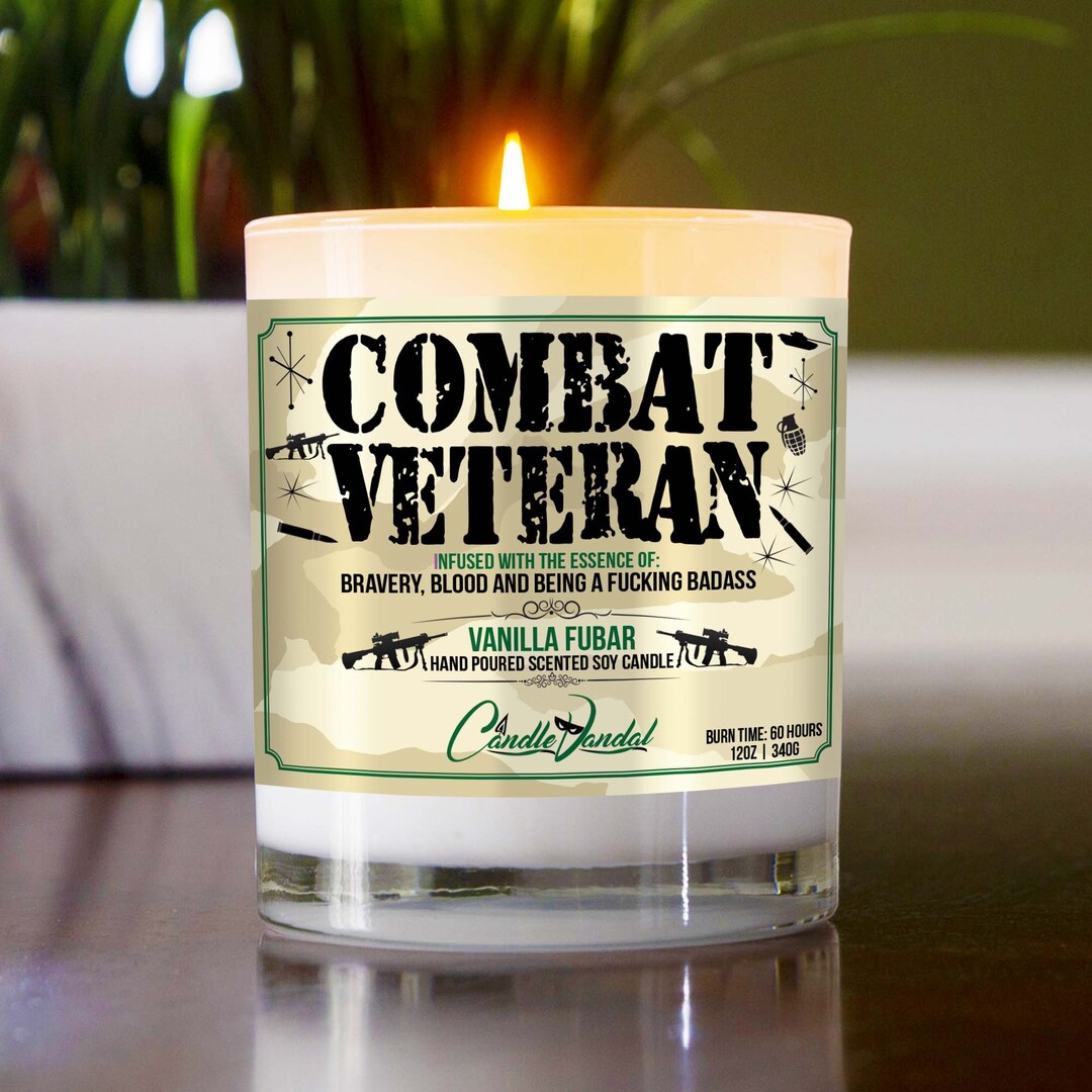 Military Patriotic Candle Combat Veteran Vanilla Scented - Etsy Denmark
