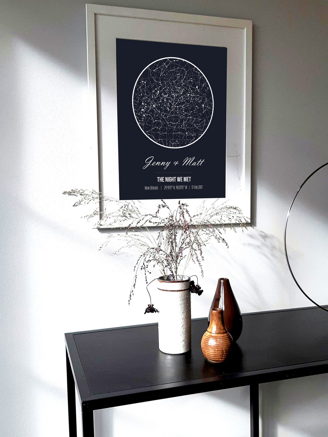 Personalized Star Map Constellation Print, Night We Met Anniversary ...