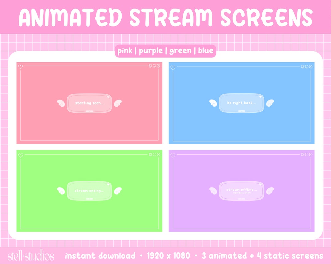 Animated Stream Screens | Twitch | Streaming | Pastel | Cute | Offline ...