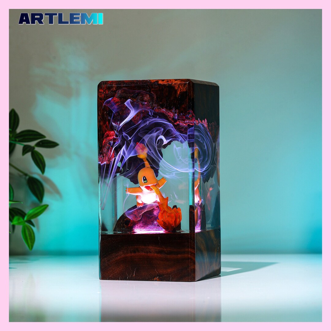 CHARMANDER Po.ke.m.on Epoxy Lamp Custom Pokemon Resin Lamp Pokemon ...