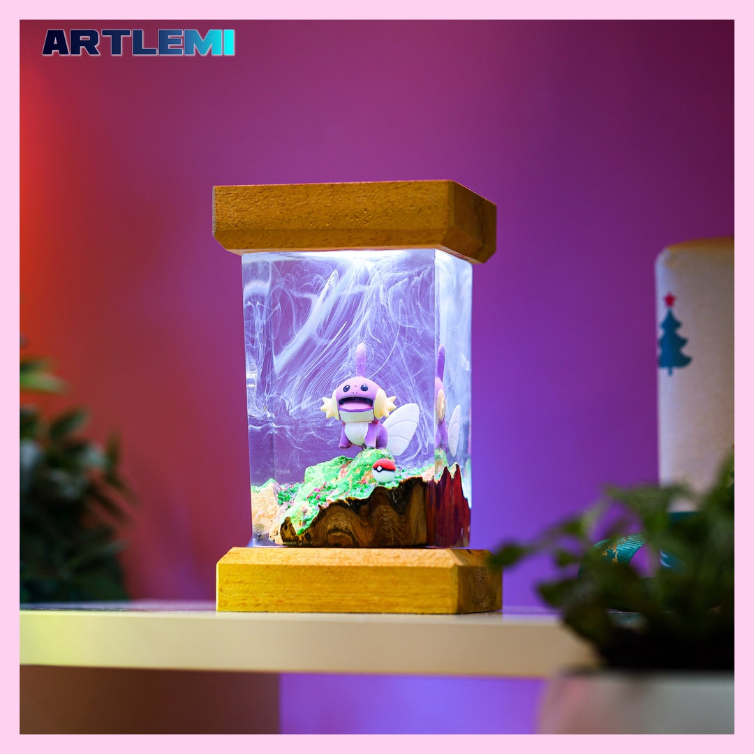 MUDKIP P.OKE.M.ON Night Lamp, Custom Pokemon Epoxy Lamp Anime Night ...