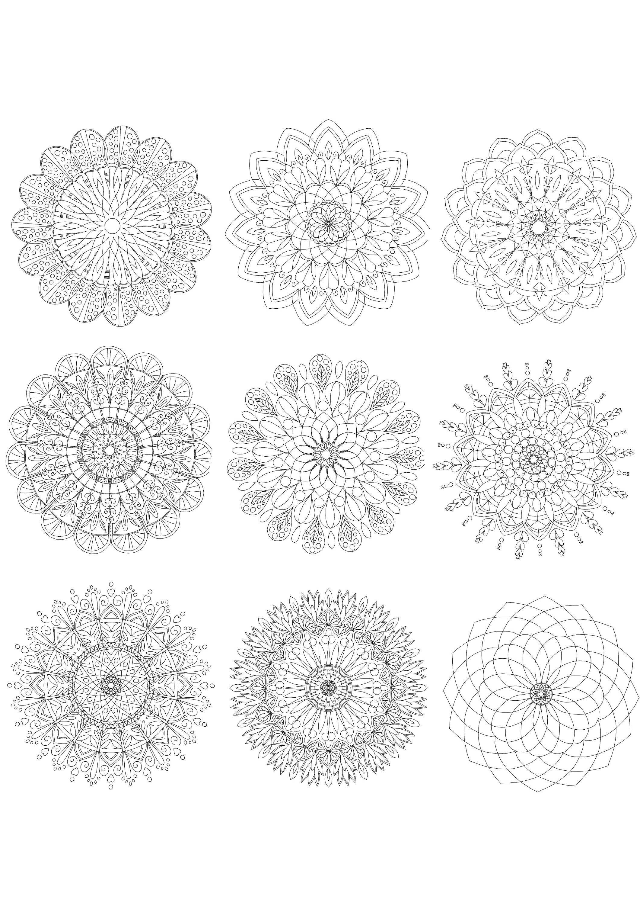 Mandala Coloring Book by Olha Chubay - 30 PAGES, PDF, Printable ...