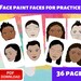 Face Painting / Faces for Practice /36 Pages/ Face Template Printable ...