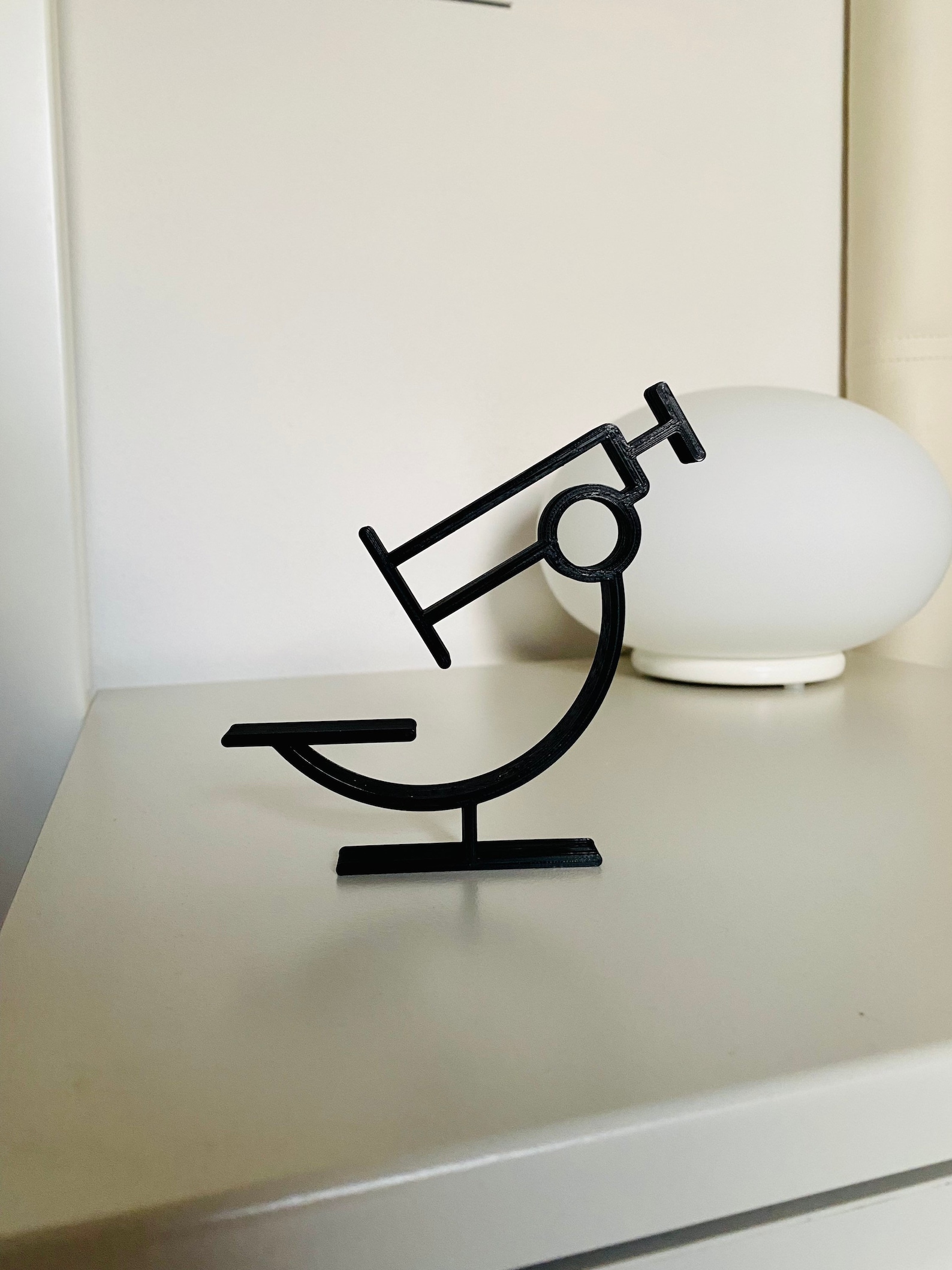 Microscope Tabletop Plastic Figure Minimalist Art Sculpture | Etsy