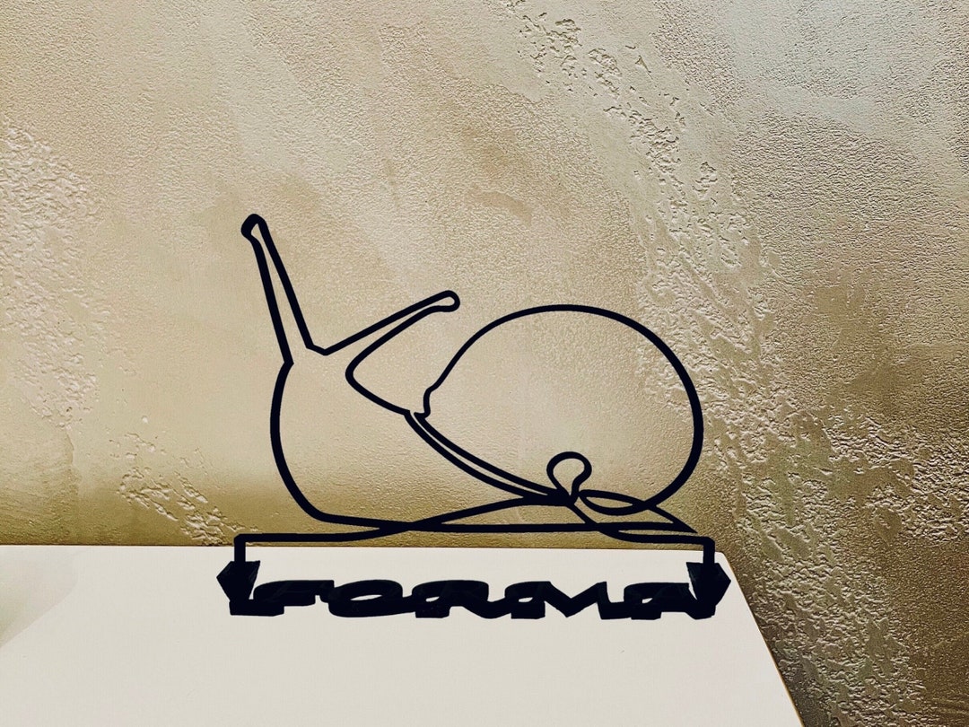 One Line Snail, Sculpture, Shelf Sitter, Plastic Figure, 3D Printed ...