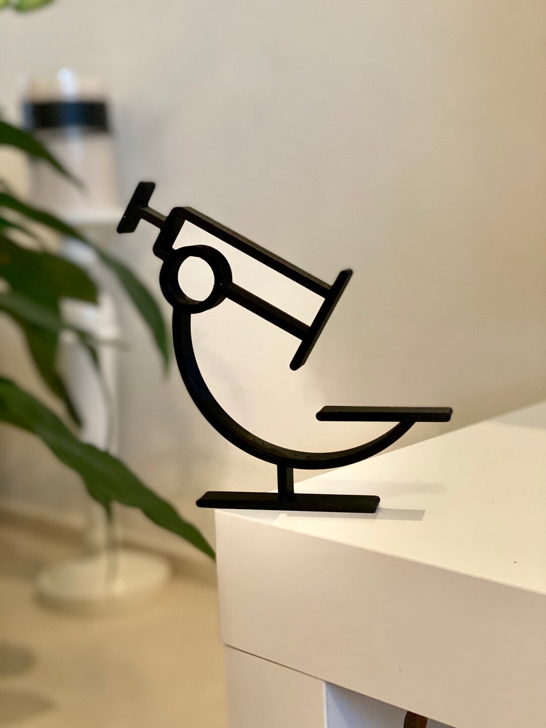 Microscope Tabletop Plastic Figure Minimalist Art Sculpture - Etsy