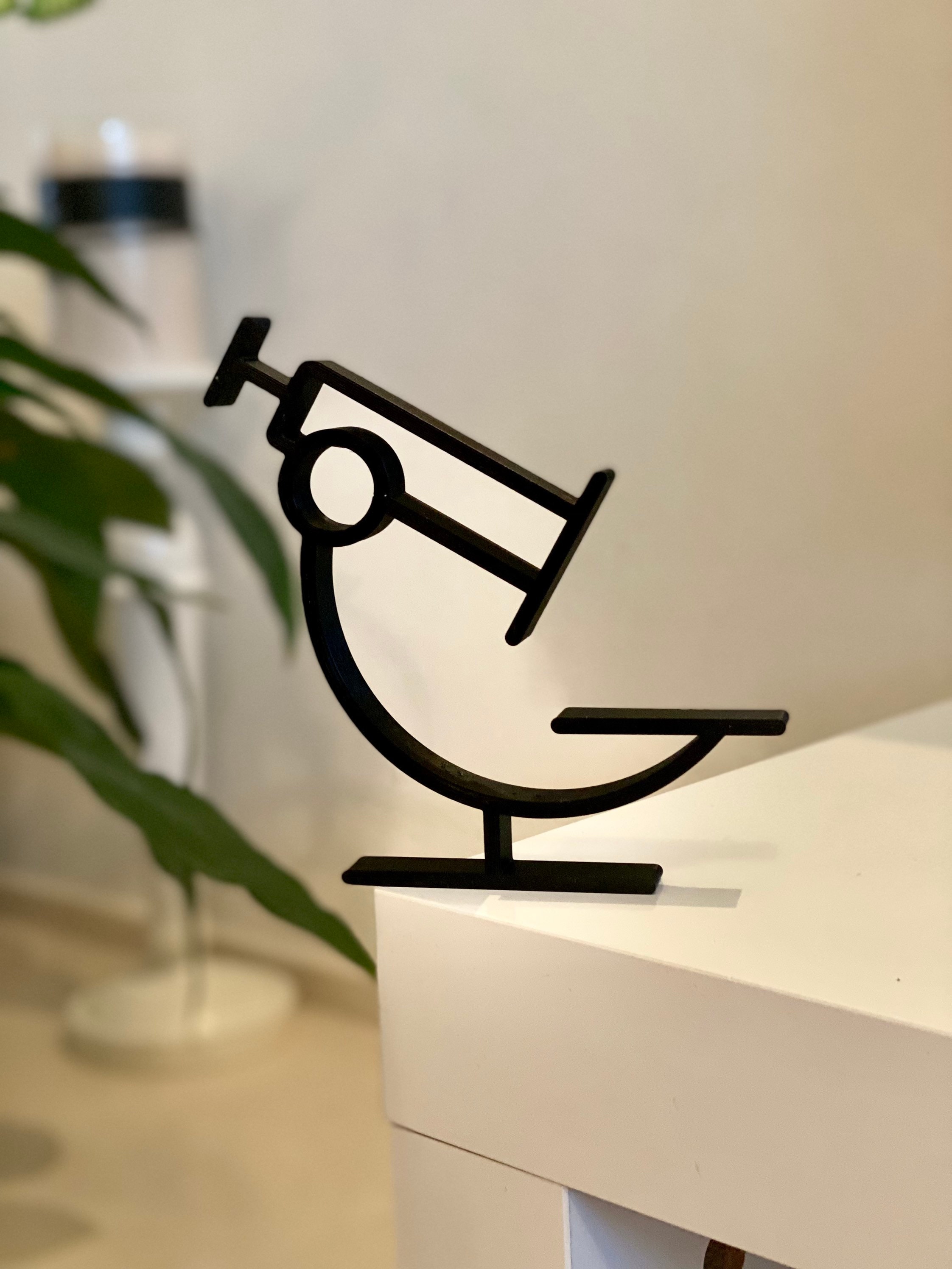 Microscope Tabletop Plastic Figure Minimalist Art Sculpture | Etsy