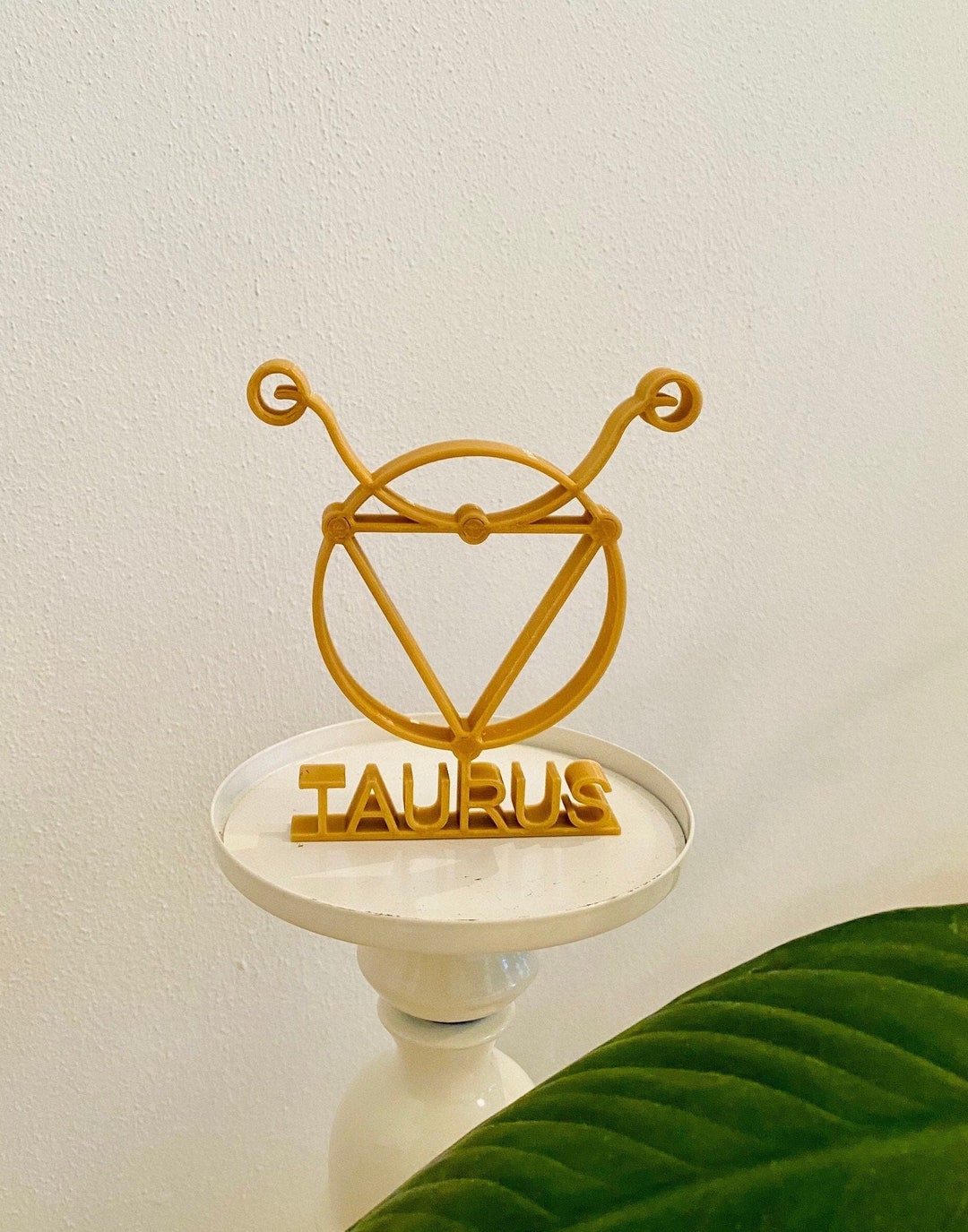 Taurus, Zodiac Symbol, Tabletop Plastic Figure, Minimalist Art ...