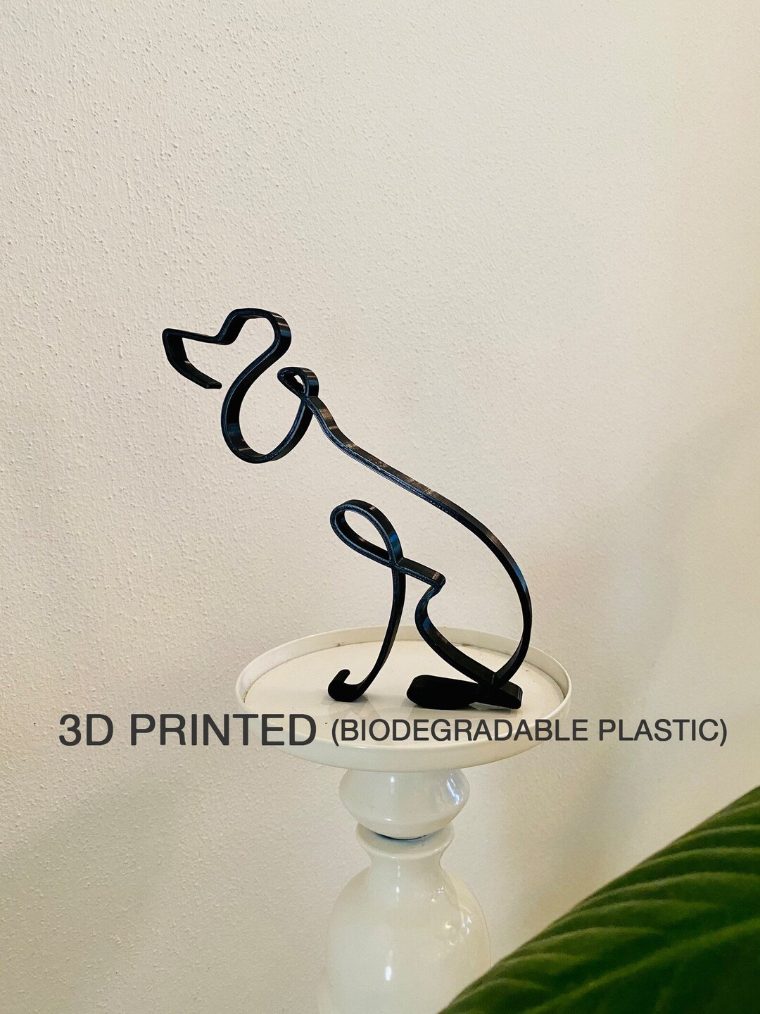 Pudel, minimalistische Kunst Plastikskulptur, Hundefigur, 3D gedruckte ...