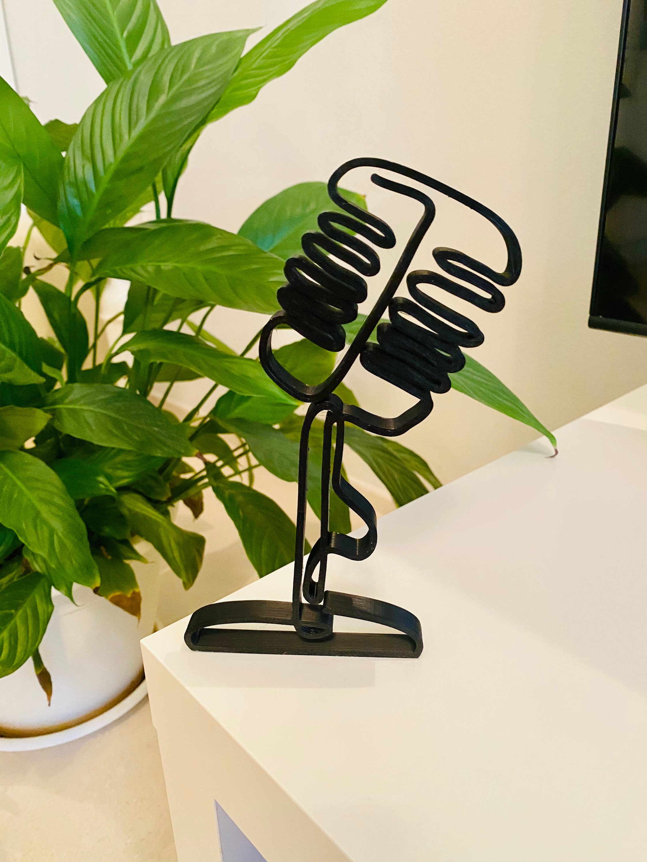 Microphone Tabletop Figure Radio Song Sing Music Studio - Etsy