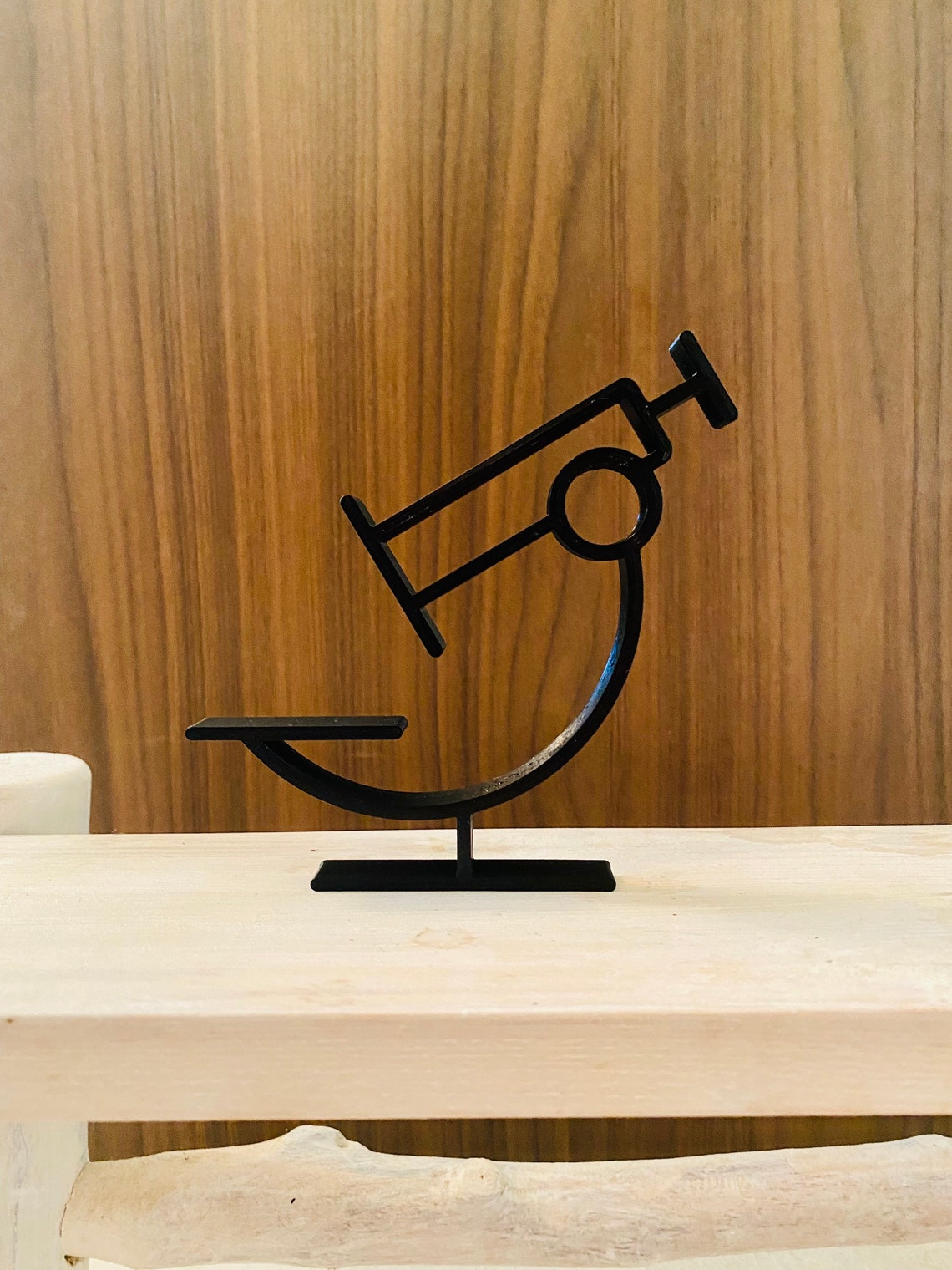 Microscope Tabletop Plastic Figure Minimalist Art Sculpture | Etsy