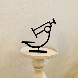 Microscope Tabletop Plastic Figure Minimalist Art Sculpture | Etsy