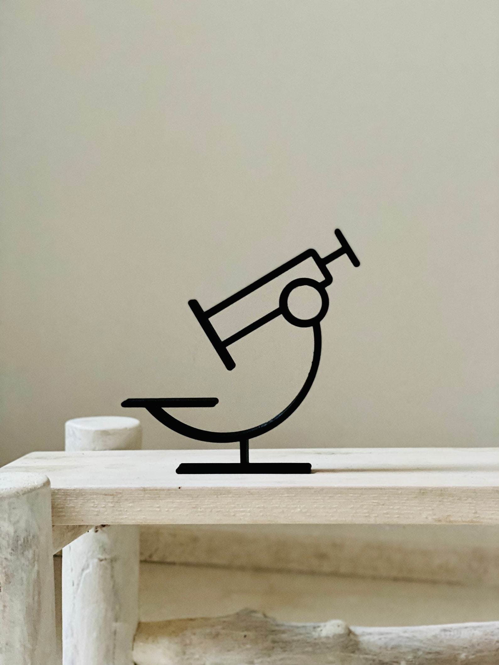 Microscope Tabletop Plastic Figure Minimalist Art Sculpture - Etsy