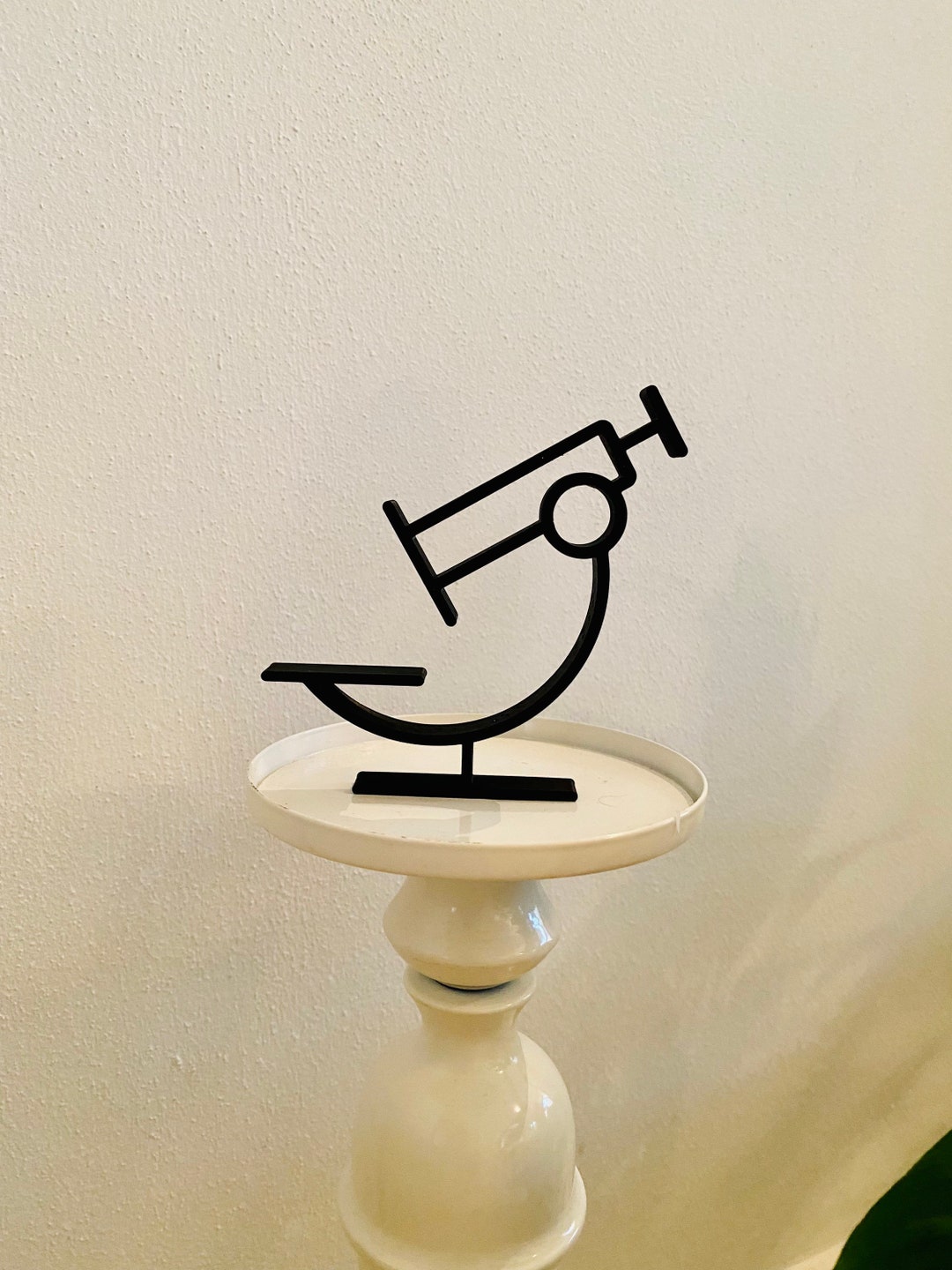 Microscope, Tabletop Plastic Figure, Minimalist Art Sculpture ...