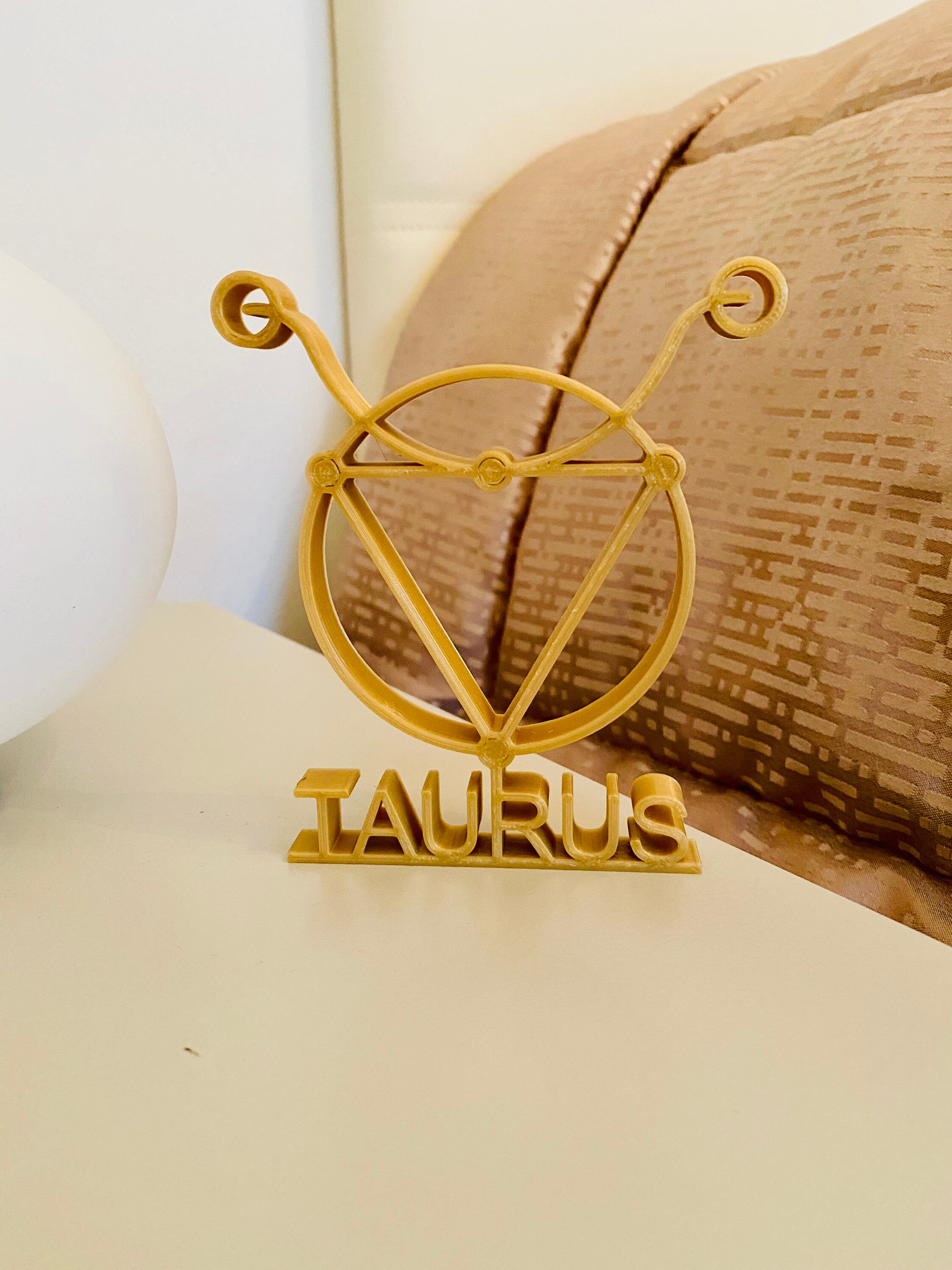 Taurus Zodiac Symbol Tabletop Plastic Figure Minimalist - Etsy