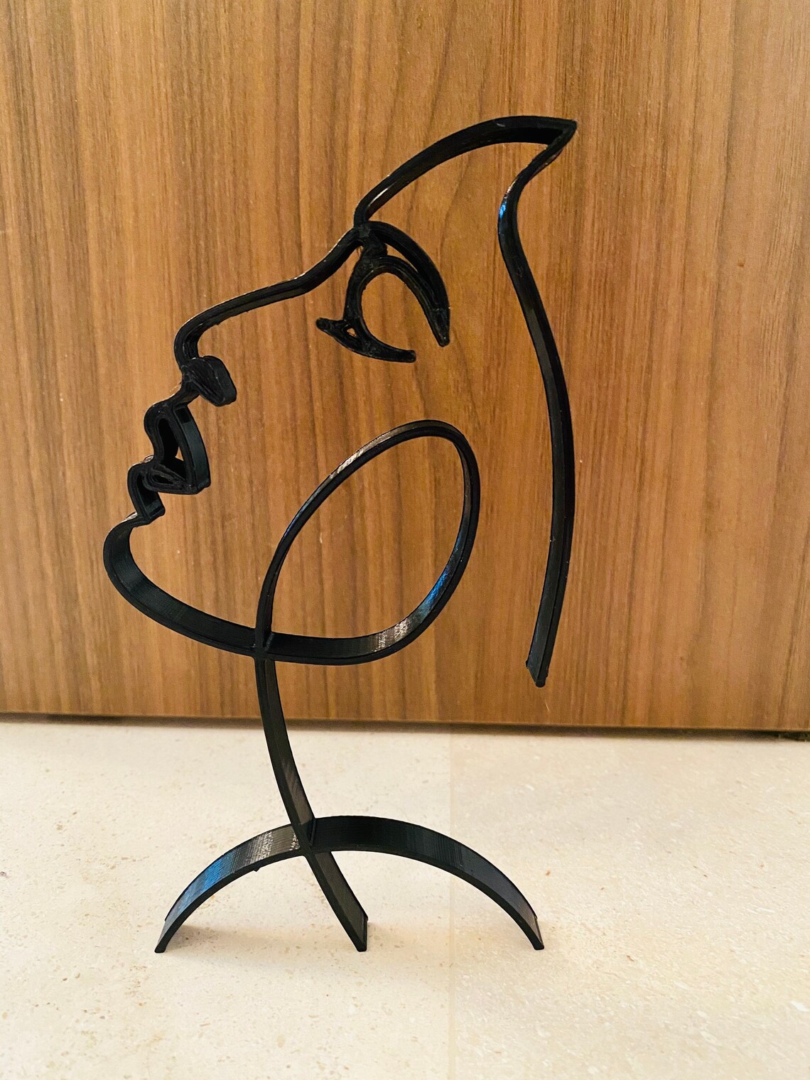 Woman Face Abstract Minimalist Art Sculpture 3D Printed - Etsy