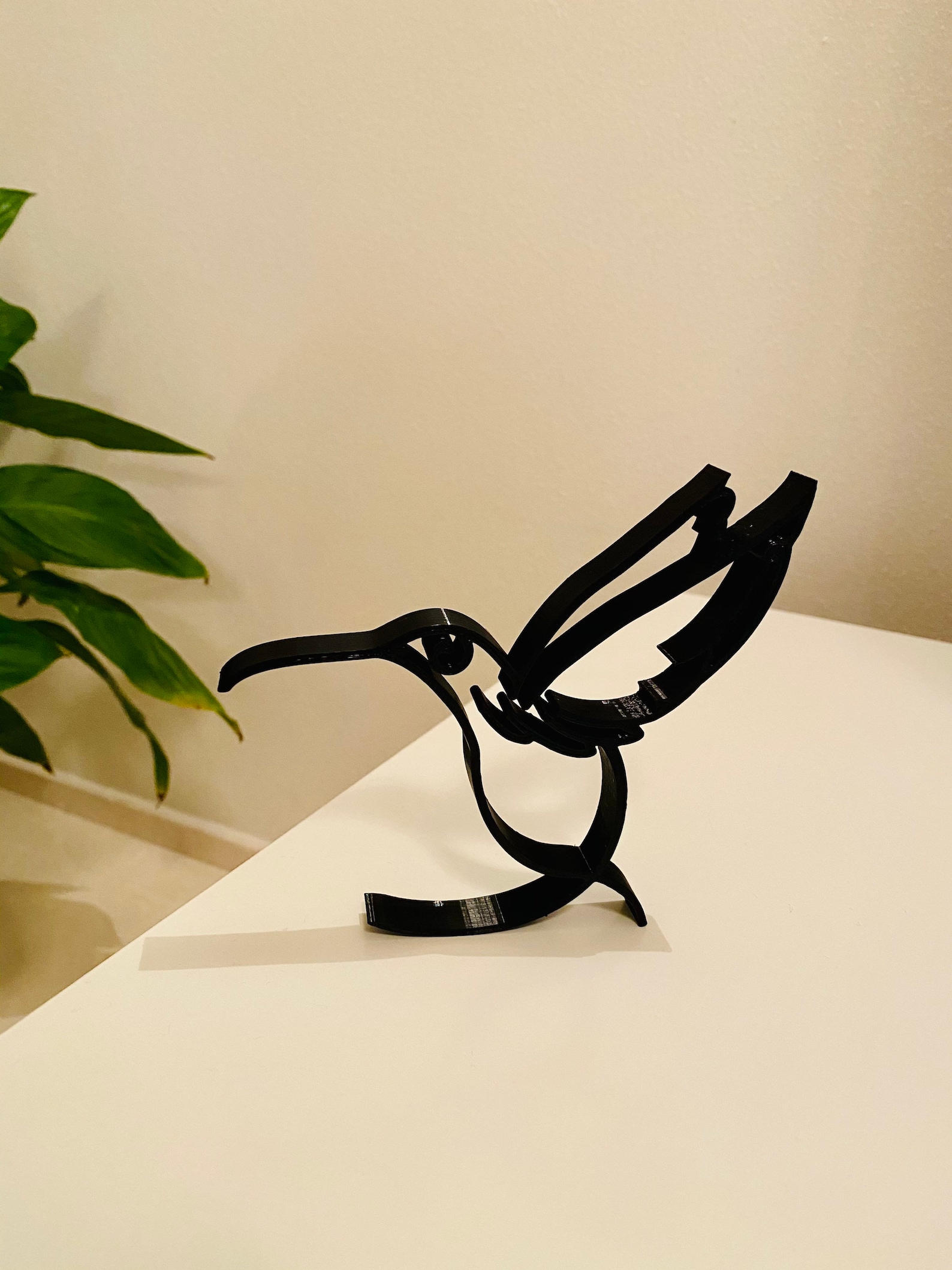Hummingbird Minimalist Art Plastic Sculpture 3D Printed - Etsy