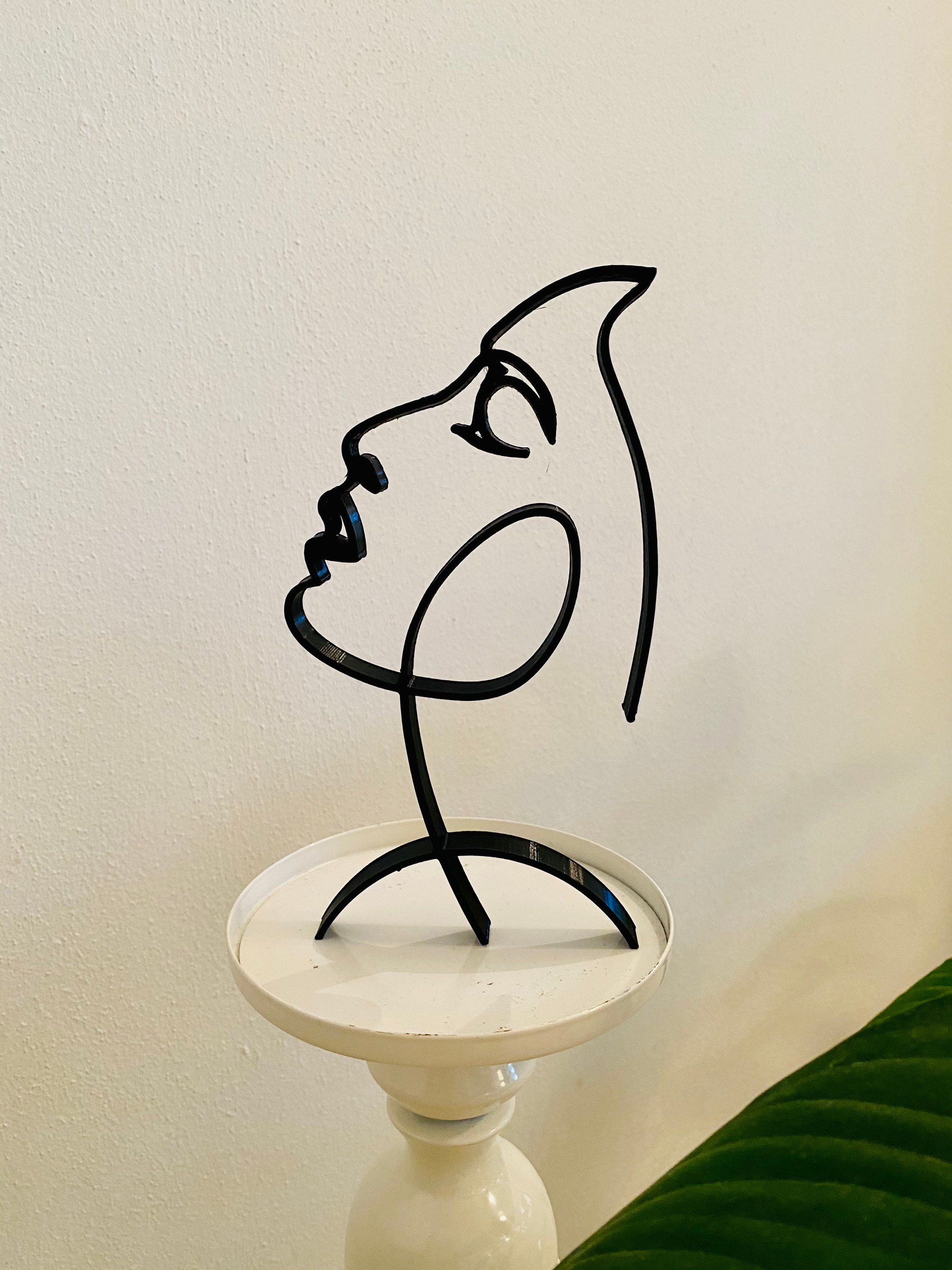Woman Face Abstract Minimalist Art Sculpture 3D Printed - Etsy