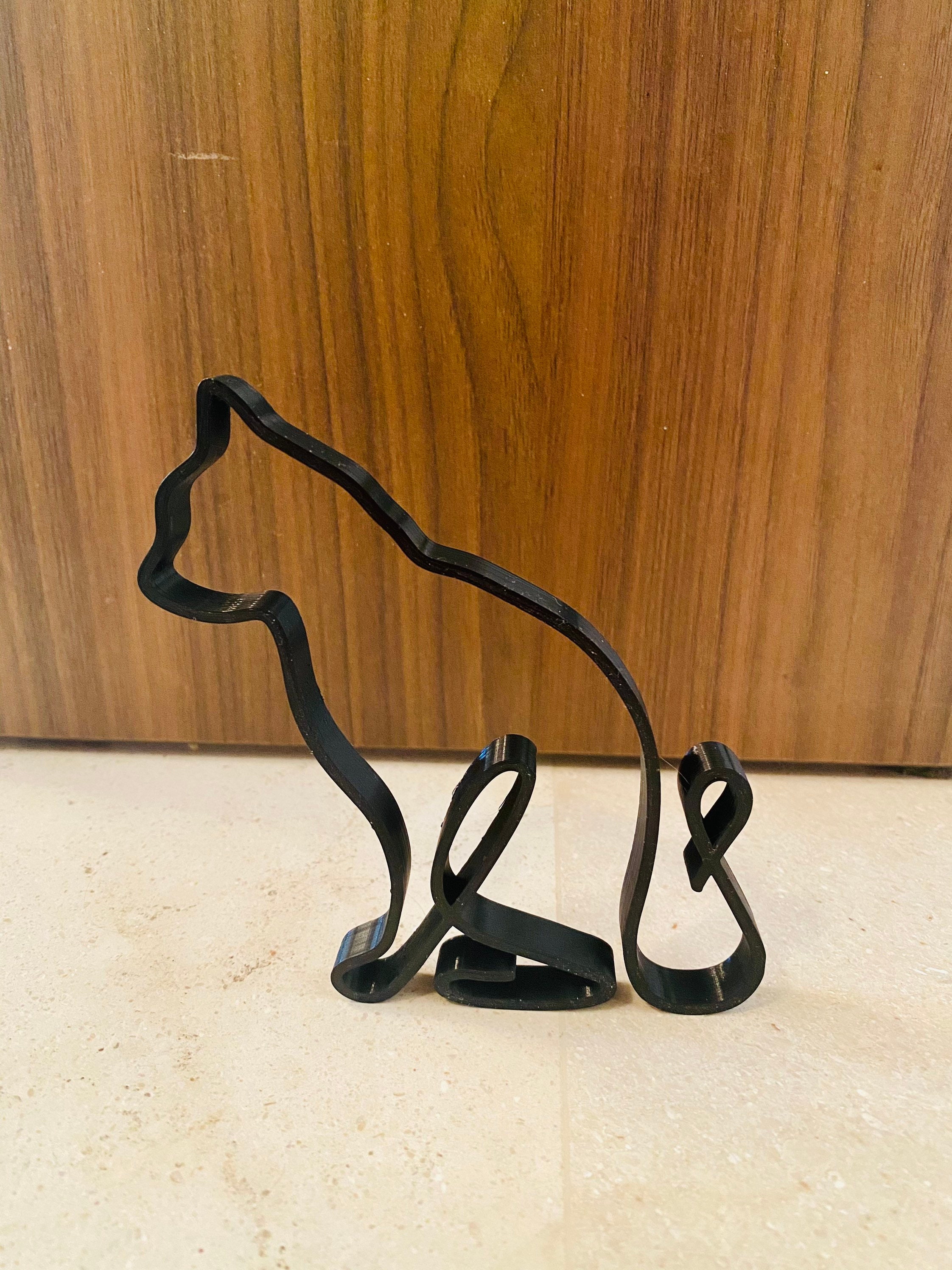 Sitting Cat Tabletop Plastic Figure Minimalist Art - Etsy