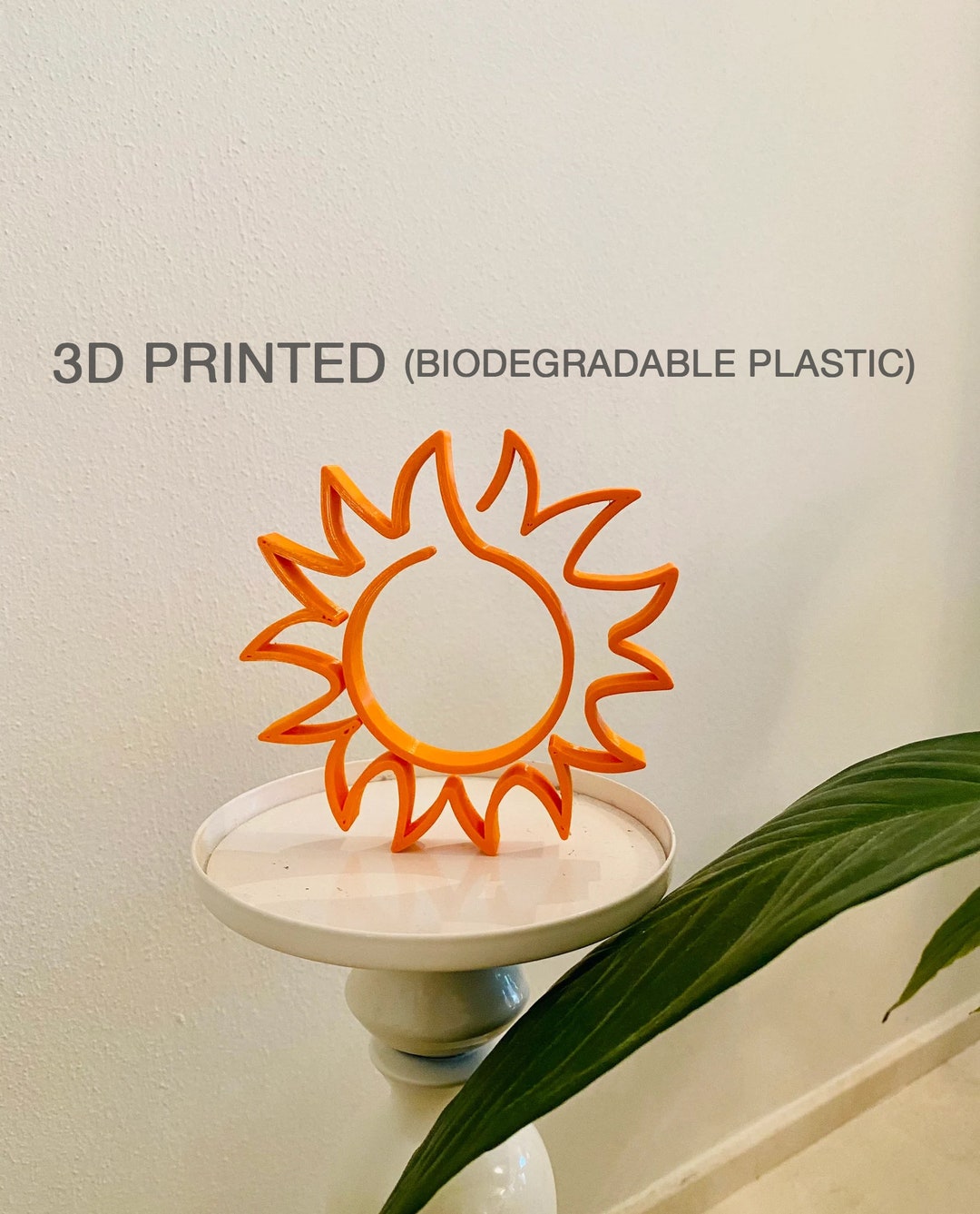 3D Printed Sun Sculpture: Minimalist Tabletop Decor - Etsy