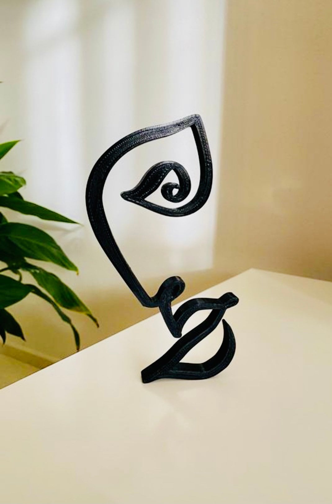 Magic Face Minimalist Art Plastic Sculpture 3D Print Gift | Etsy