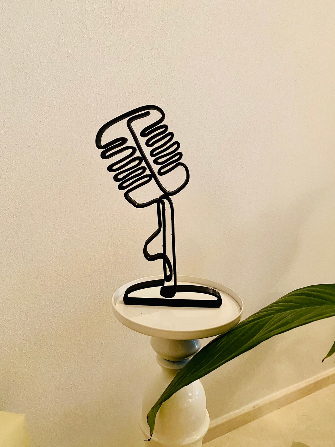 Microphone Tabletop Figure Radio Song Sing Music Studio - Etsy