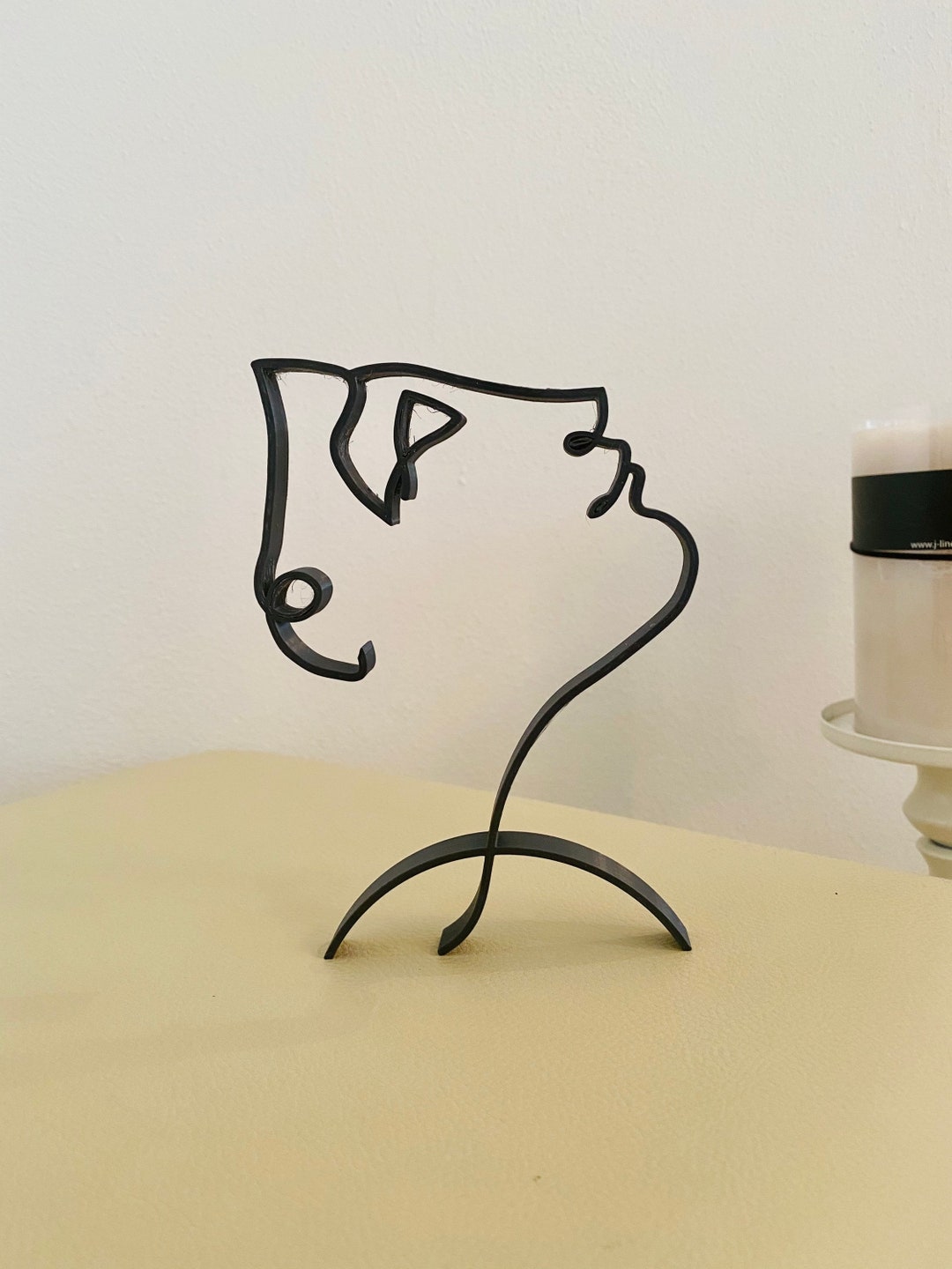 Thinker Man, Abstract Art, Minimalist Art Sculpture, Tabletop Figure ...