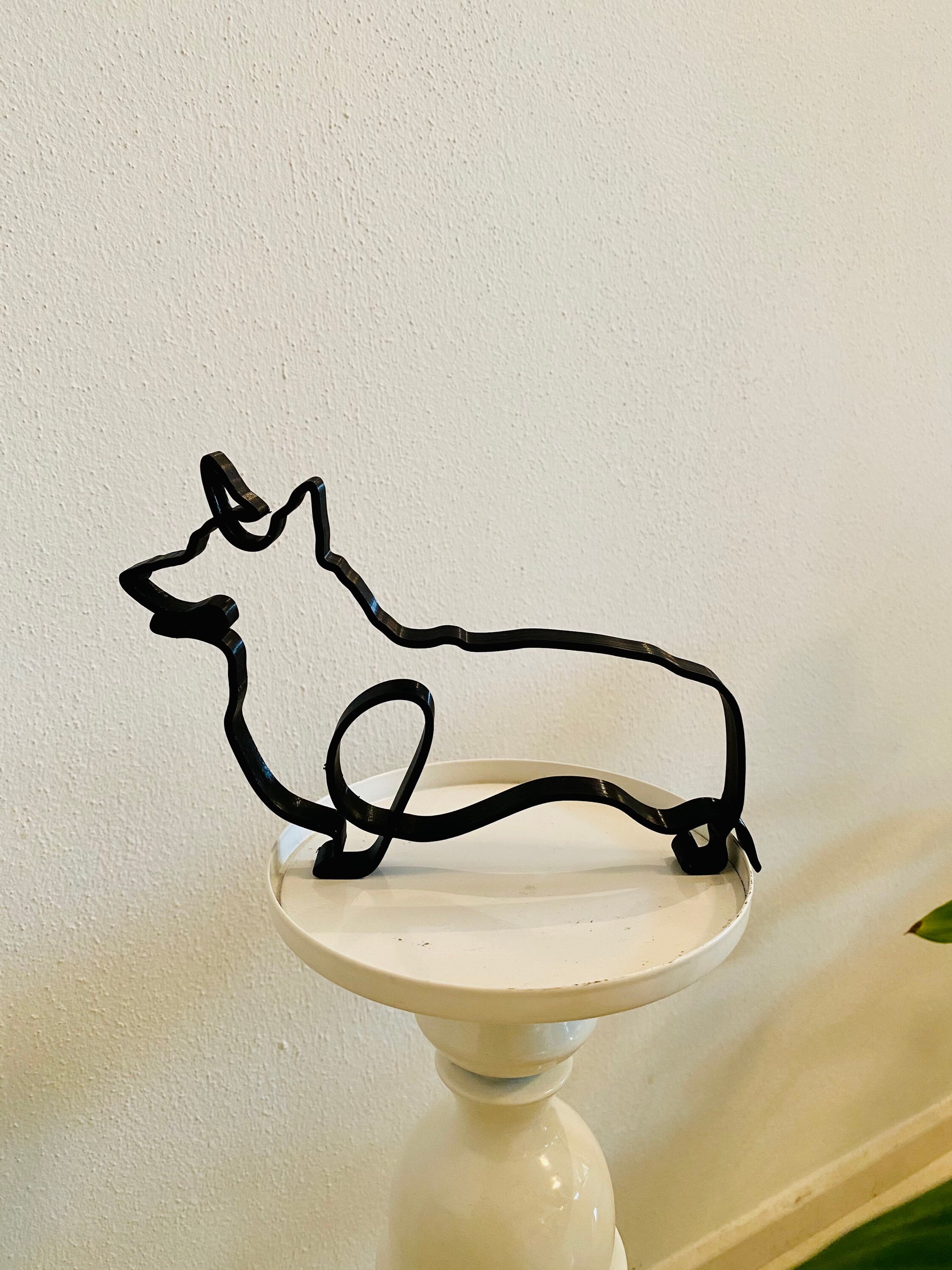 Corgi Dog Minimalist Art Plastic Sculpture 3D Printed Gifts | Etsy