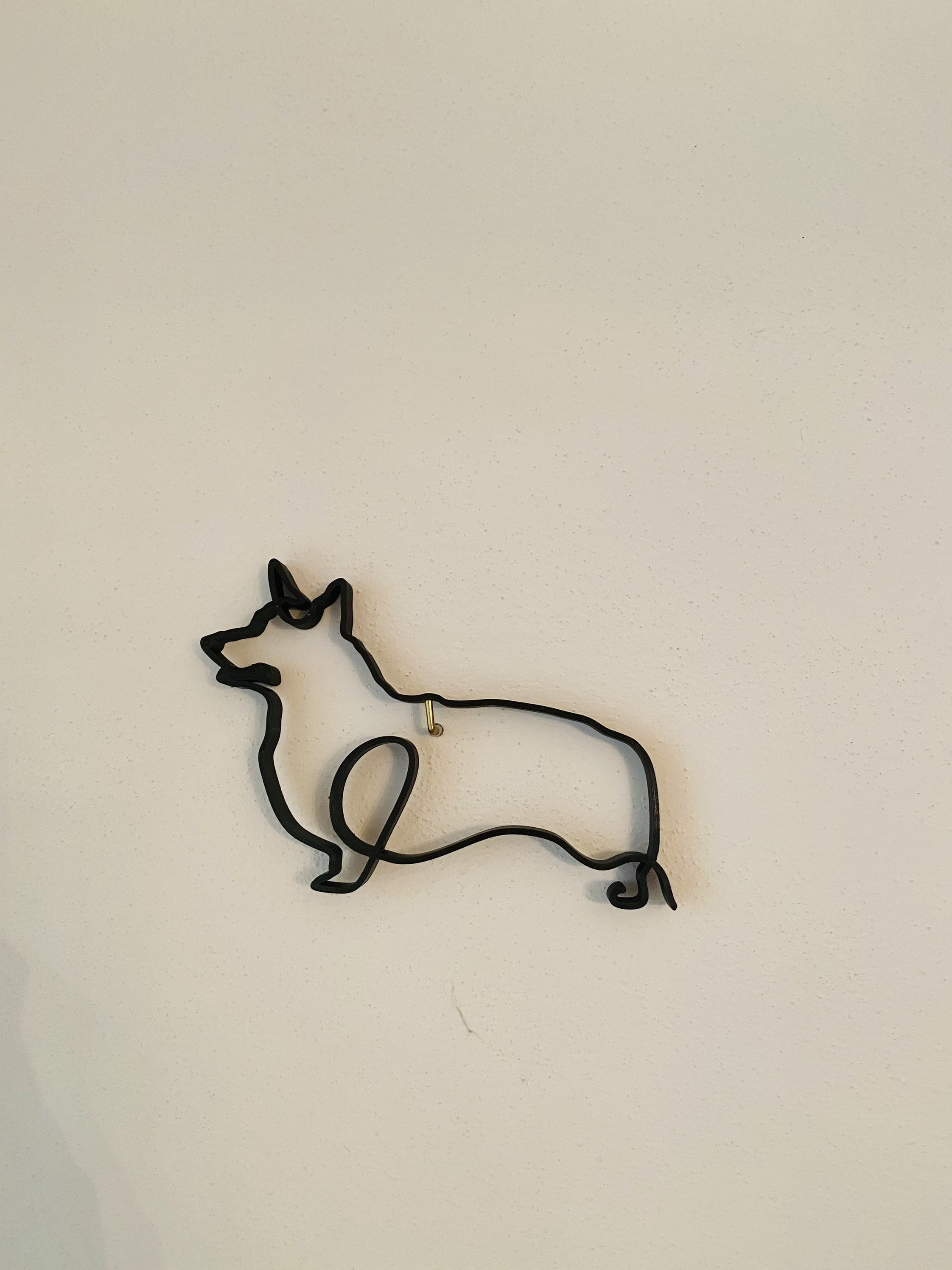 Corgi Dog Minimalist Art Plastic Sculpture 3D Printed Gifts | Etsy