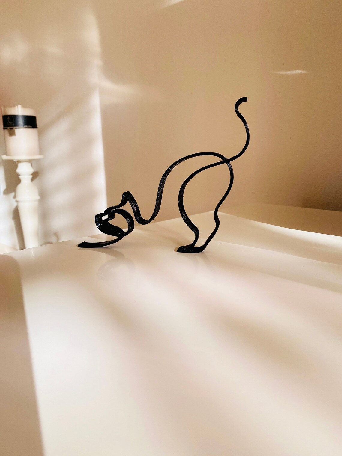 Cat Minimalist Art Plastic Sculpture Halloween Present - Etsy