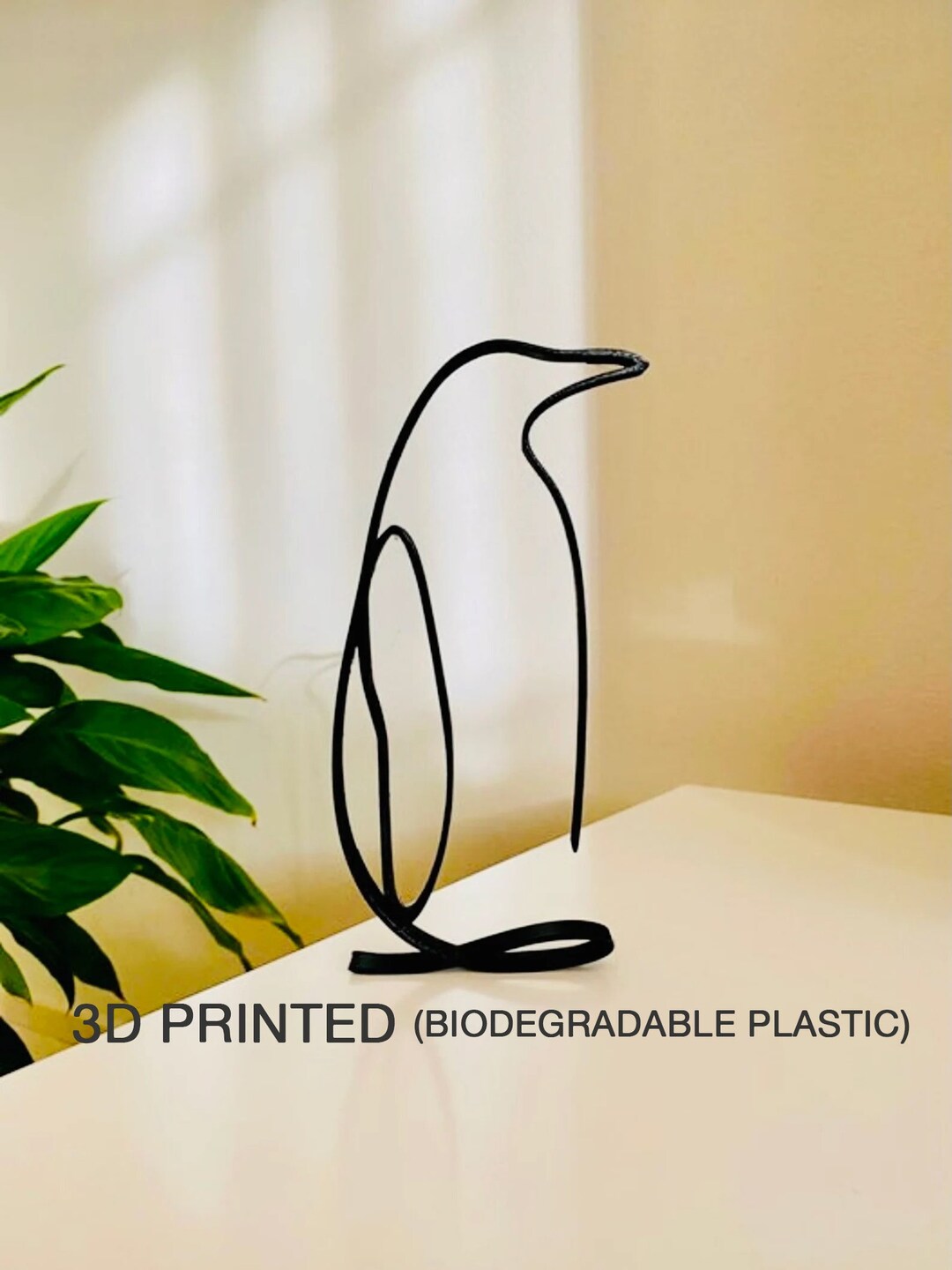 Penguin Shelf Sitter: Minimalist Art Decor - Etsy
