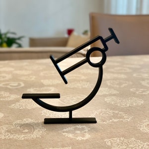 Microscope, Tabletop Plastic Figure, Minimalist Art Sculpture ...