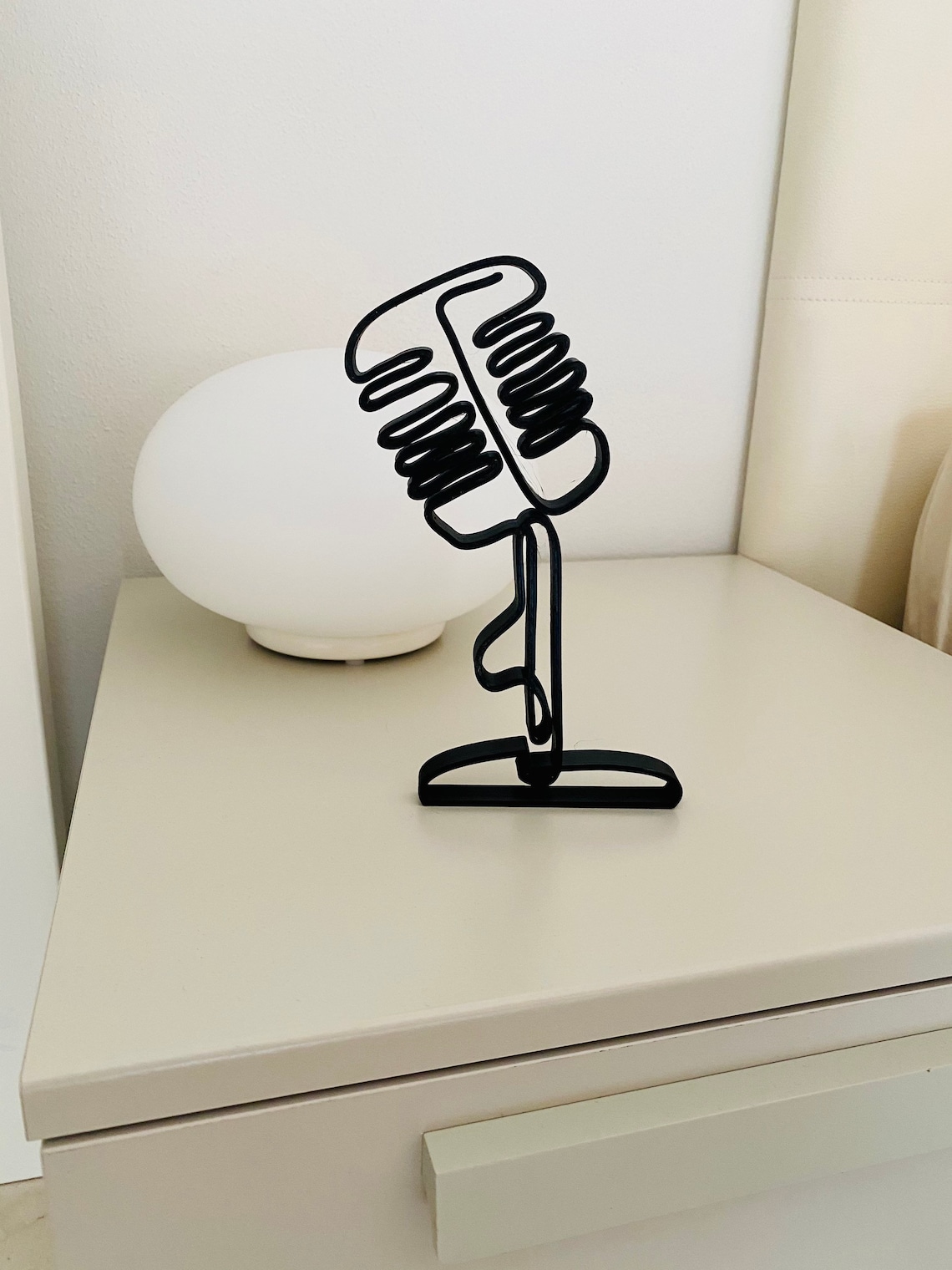 Microphone Tabletop Figure Radio Song Sing Music Studio - Etsy