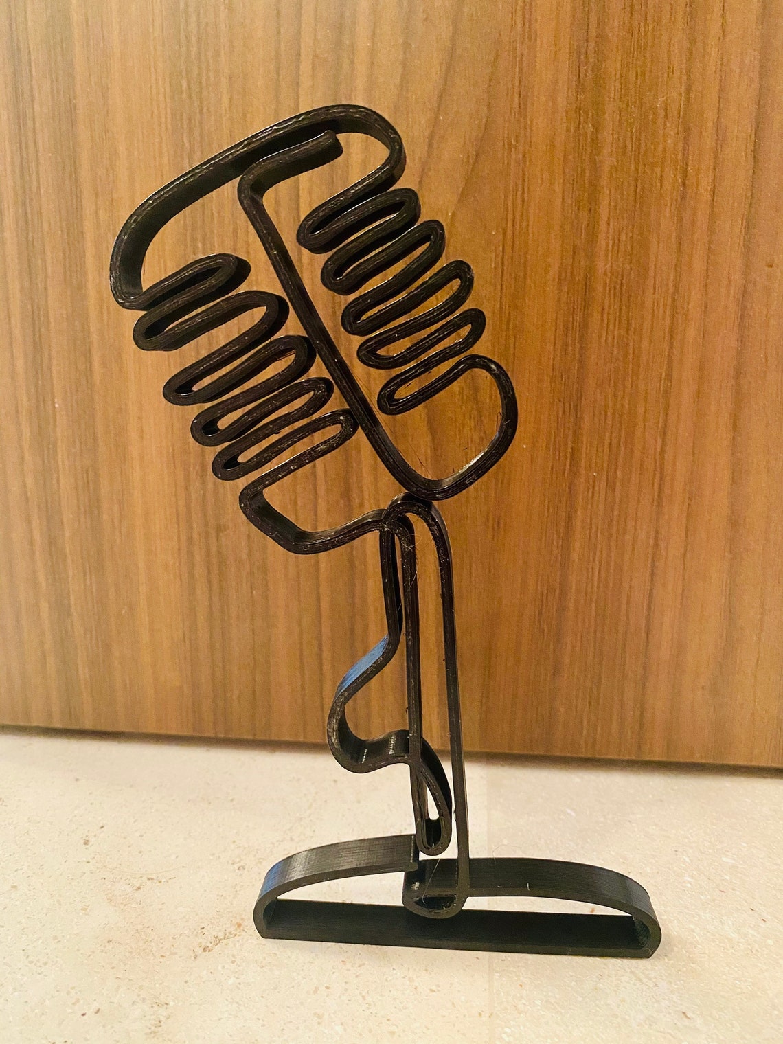 Microphone Tabletop Figure Radio Song Sing Music Studio - Etsy