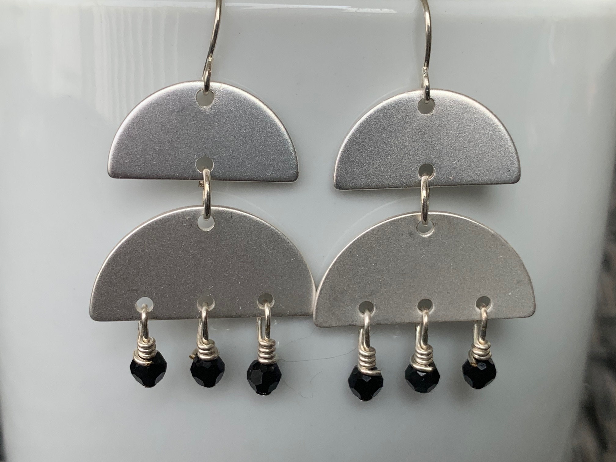 Half Moon Drop Earrings - Etsy